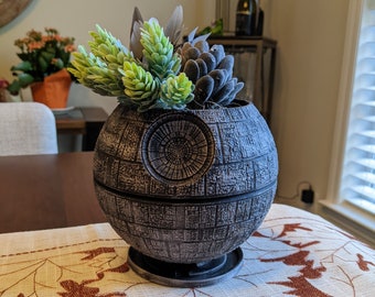 Death Star / Star Wars / Planter / Hand Painted - Etsy