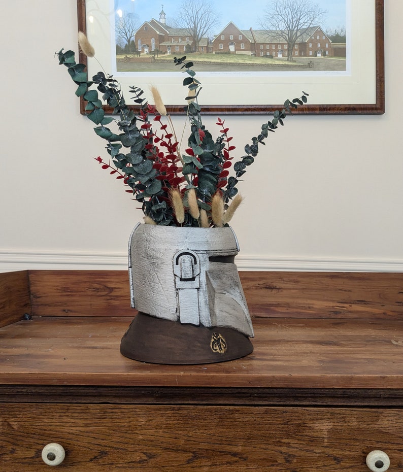 XL Mandalorian Inspired / Star Wars / Planter / Hand Painted - Etsy