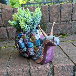 Hippie Snail / Succulent Planter / Indoor Planter / 60's / Hand Painted ...