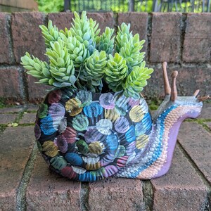 Hippie Snail / Succulent Planter / Indoor Planter / 60's / Hand Painted ...