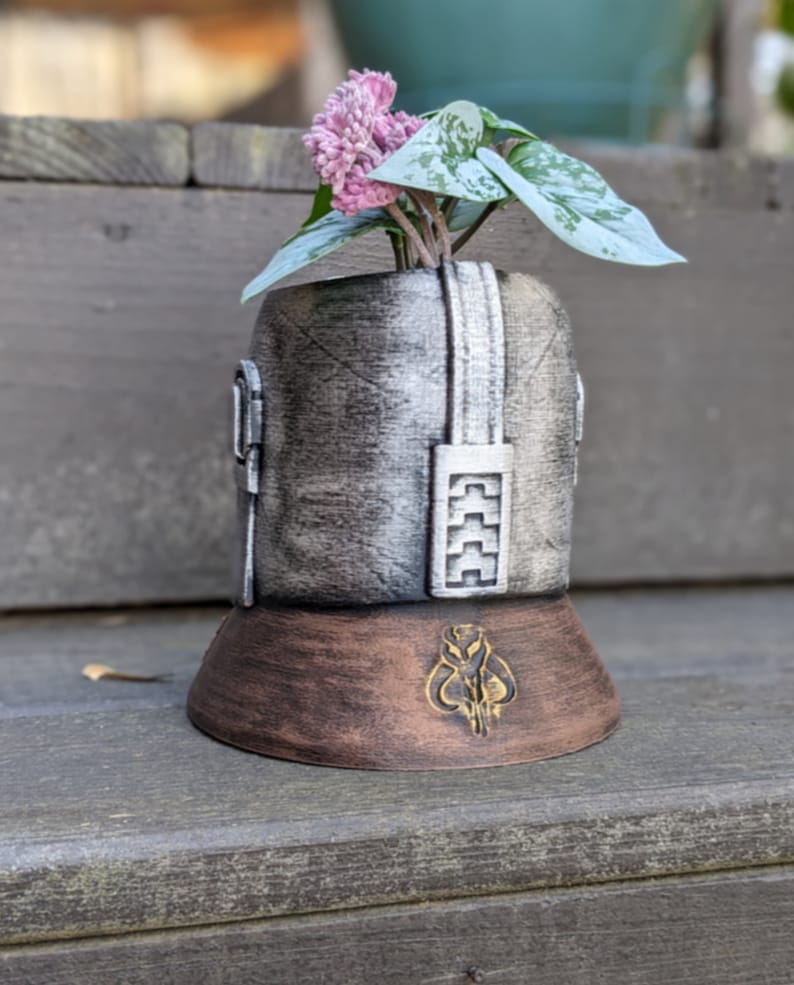 Mandalorian Inspired / Star Wars / Planter / Hand Painted - Etsy