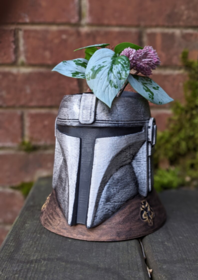 Mandalorian Inspired / Star Wars / Planter / Hand Painted - Etsy