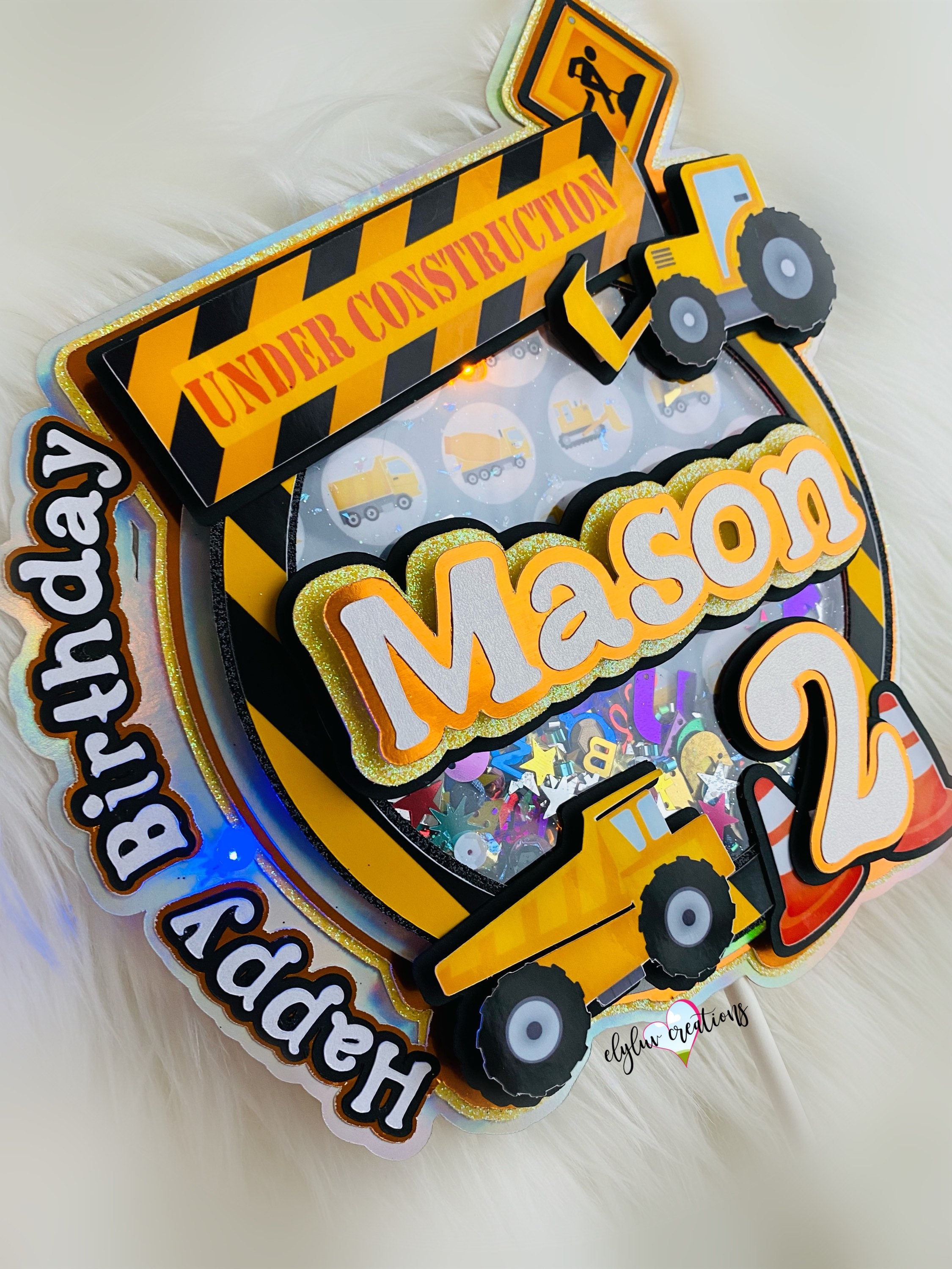 Construction Cake Topper Party Decorations Builder Birthday - Etsy