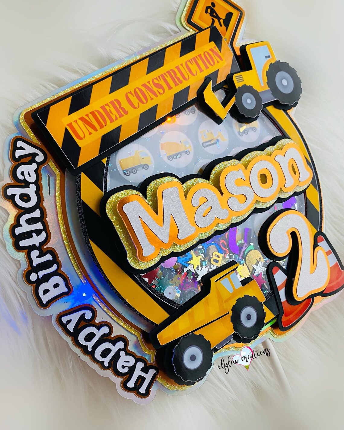 Construction Cake Topper Party Decorations Builder Birthday - Etsy