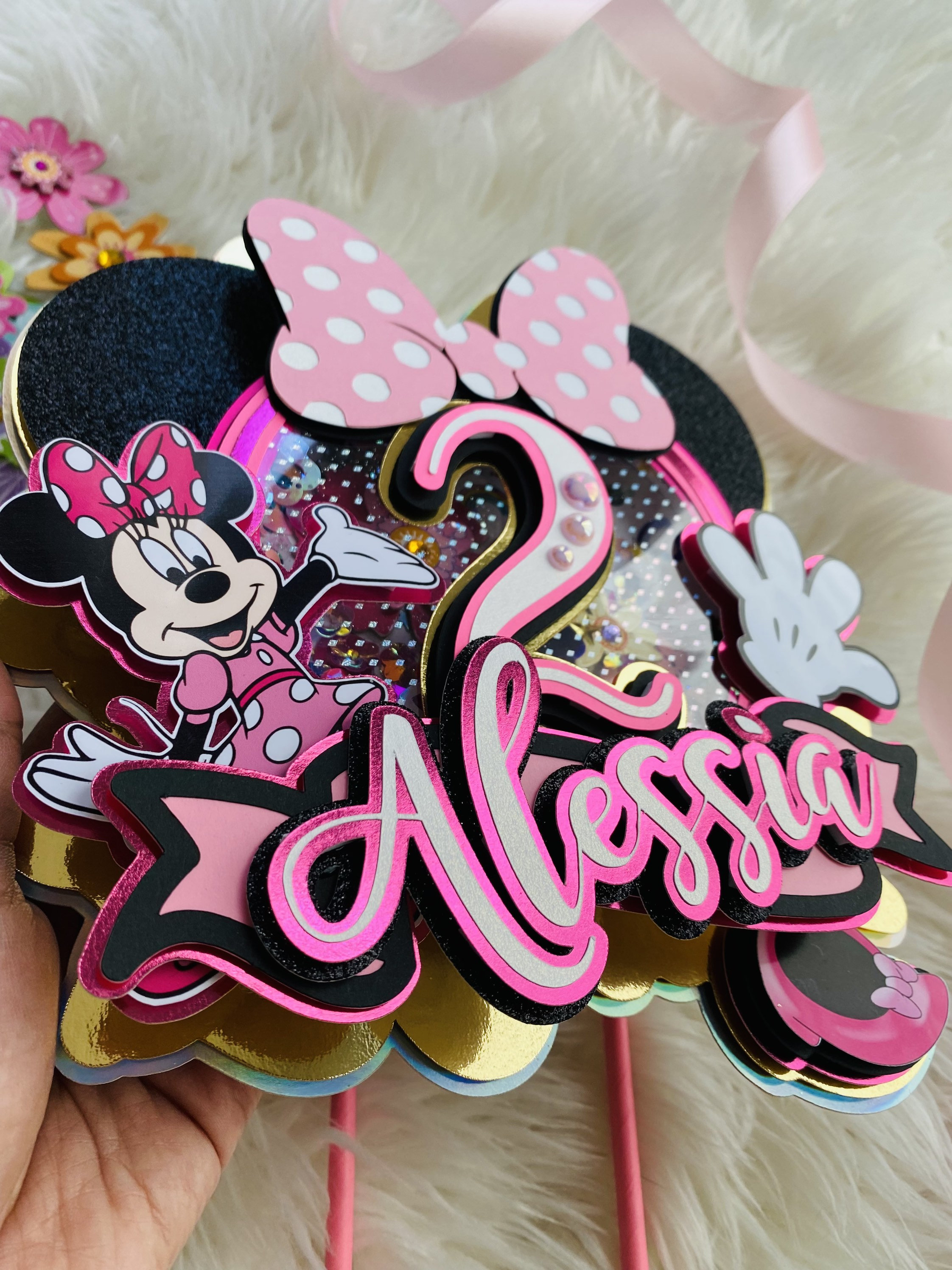 Mouse Cake Topper, Mouse Party, Castle Birthday, Customized, Shaker ...