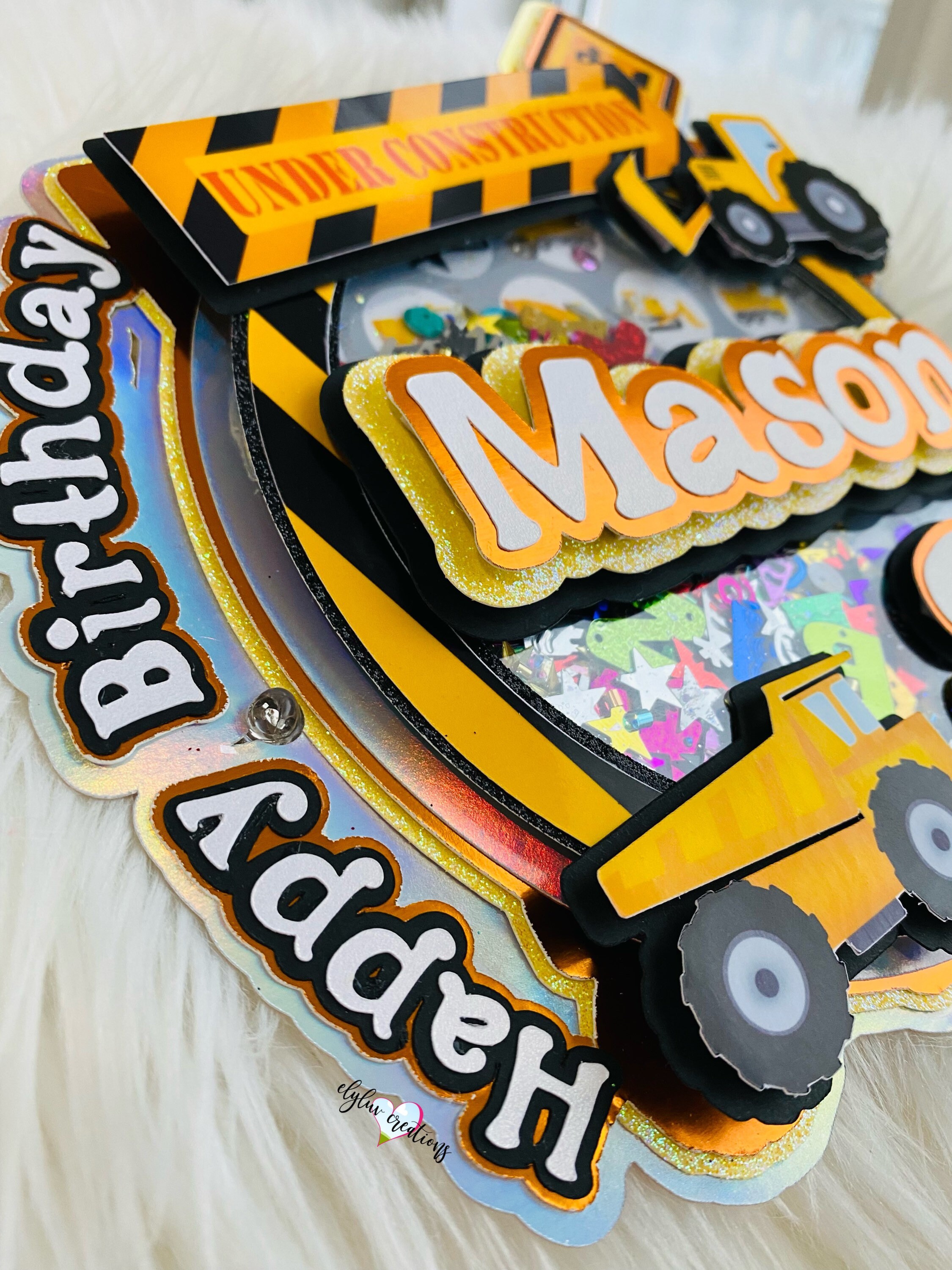 Construction Cake Topper Party Decorations Builder Birthday - Etsy