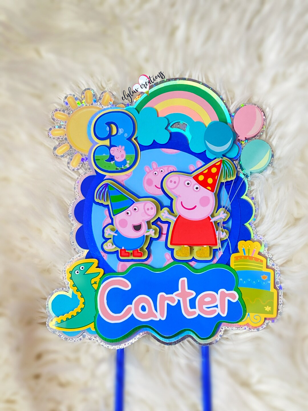 Pig Cake Topper, Party Decorations, Farm Animals Birthday Theme, Custom ...