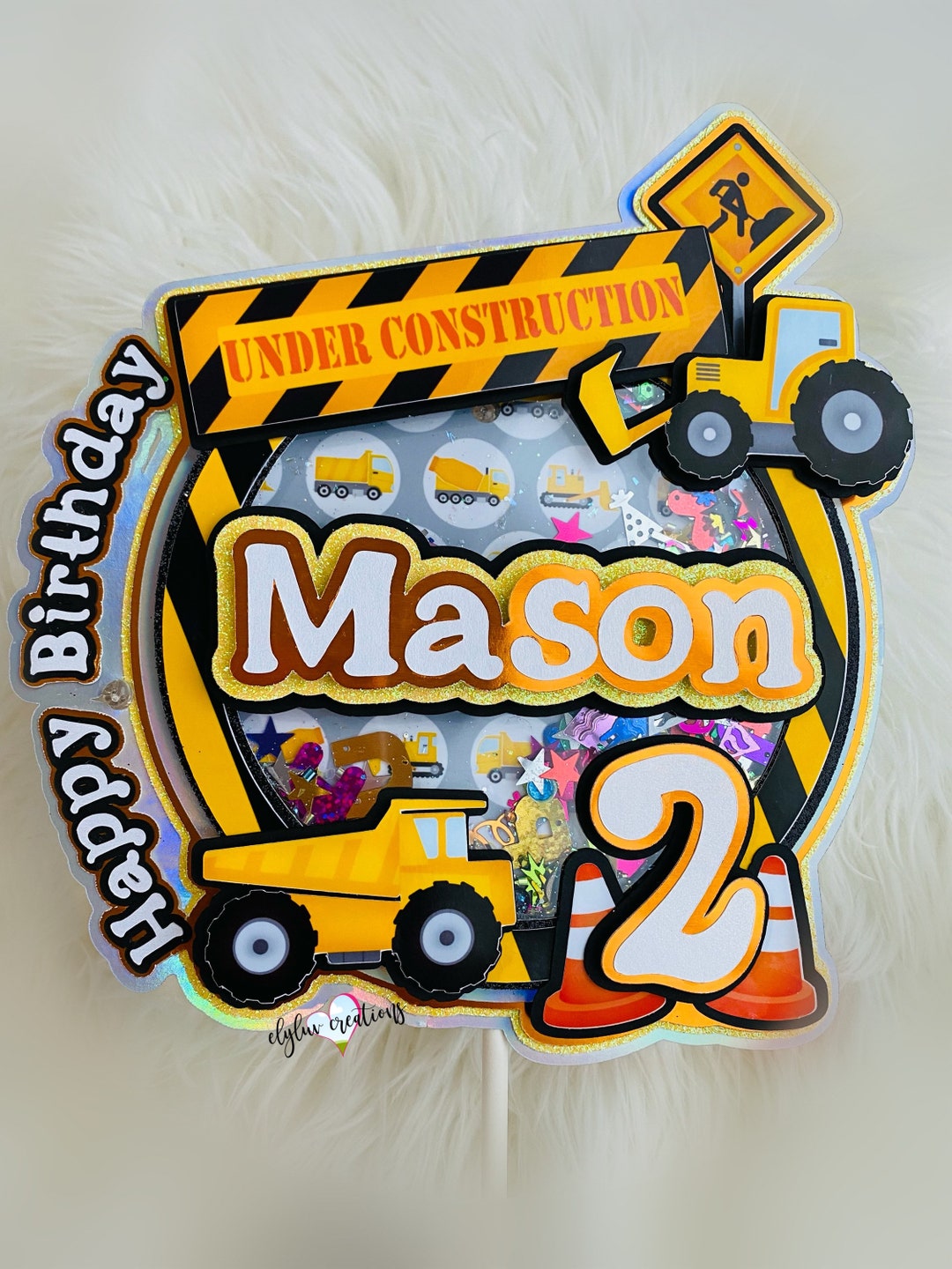 Construction Cake Topper, Party Decorations, Builder Birthday Theme ...