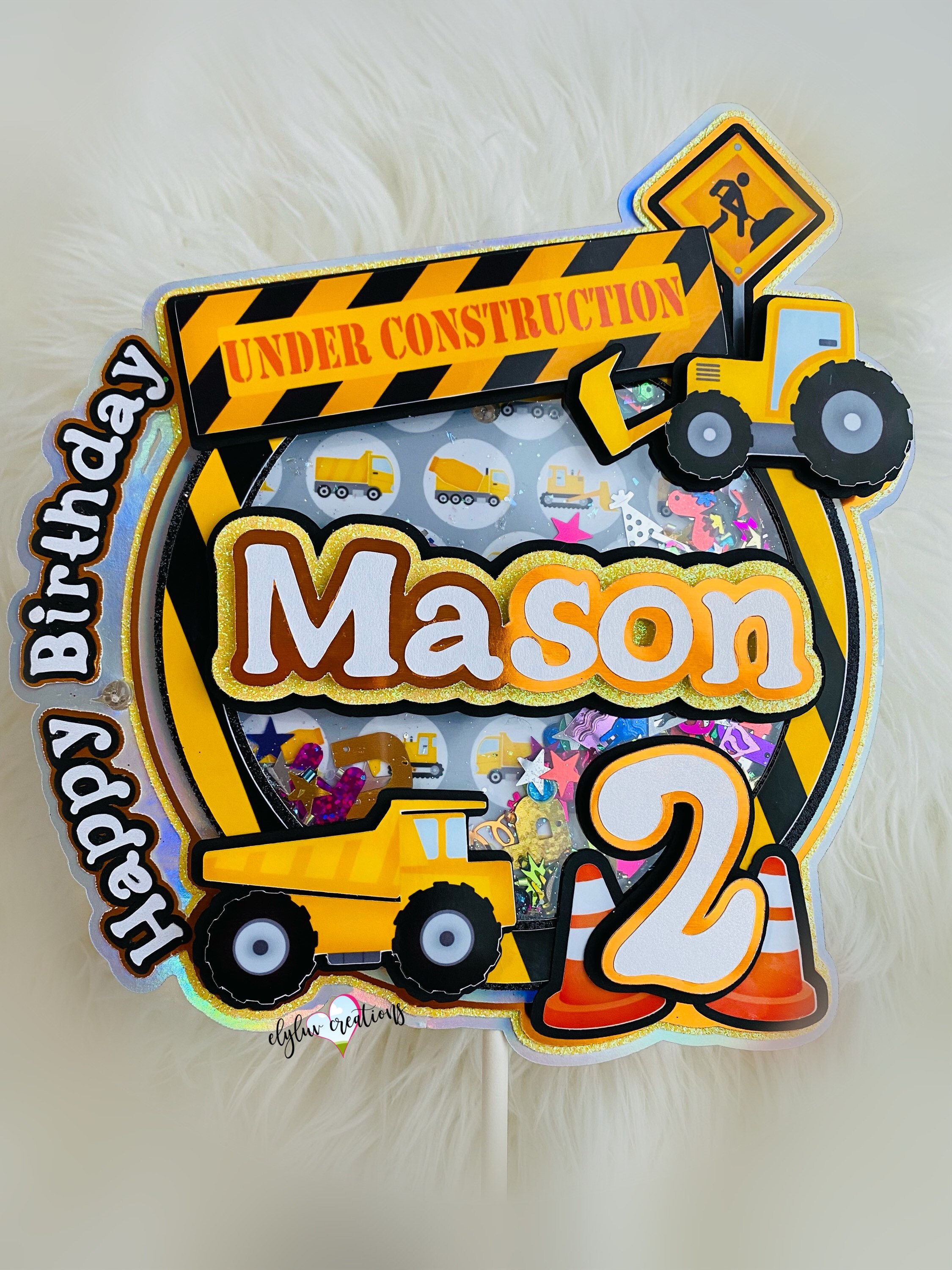 Construction Cake Topper, Party Decorations, Builder Birthday Theme ...