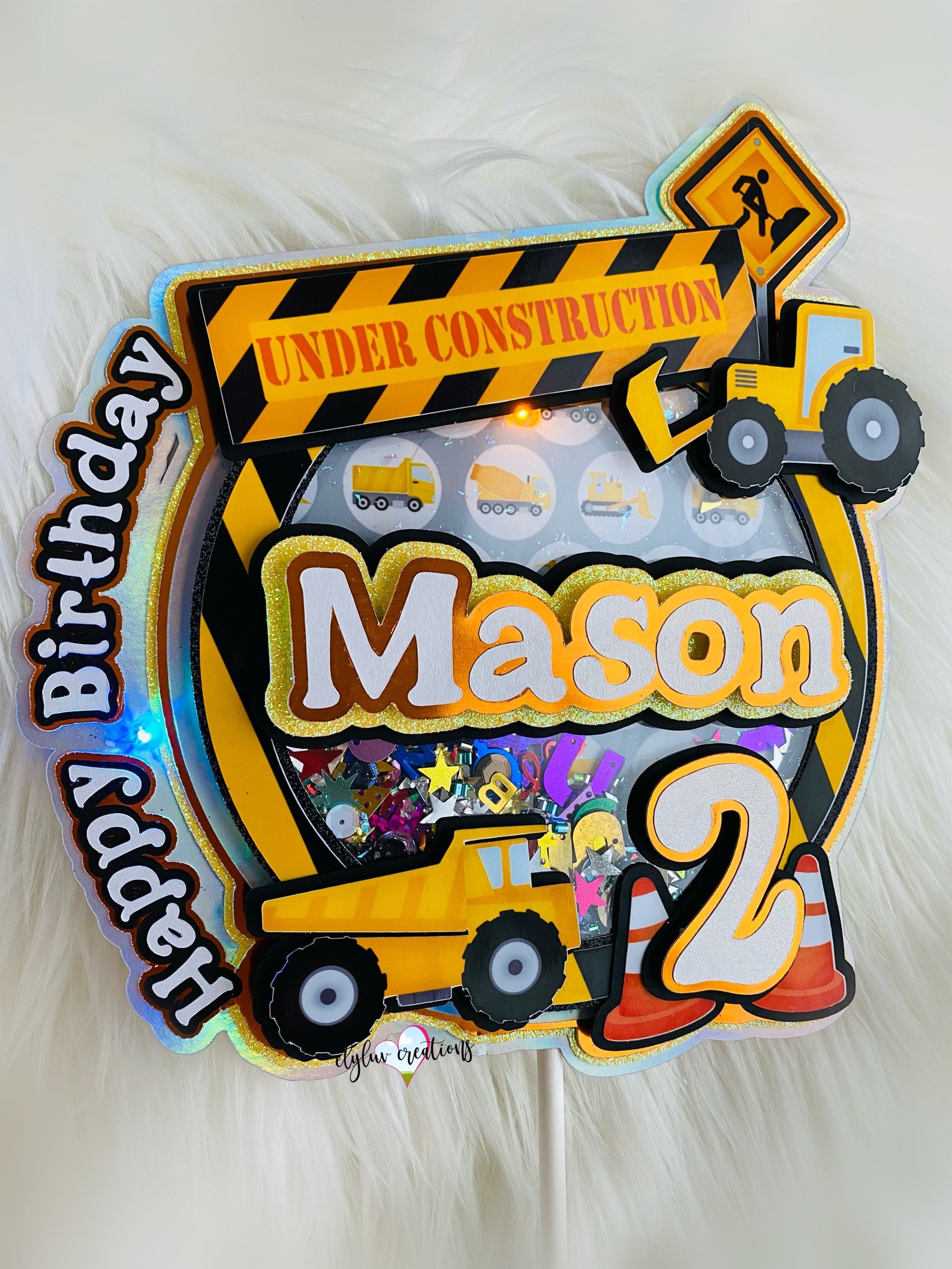 Construction Cake Topper, Party Decorations, Builder Birthday Theme ...
