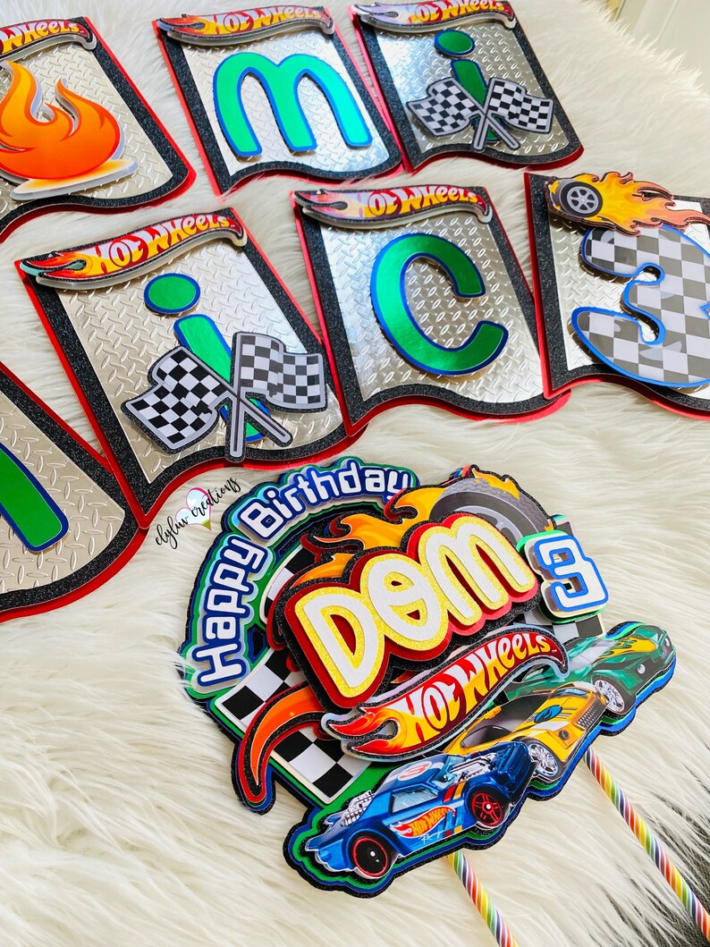 Fast Cars Cake Topper Party Decorations Racing Birthday - Etsy