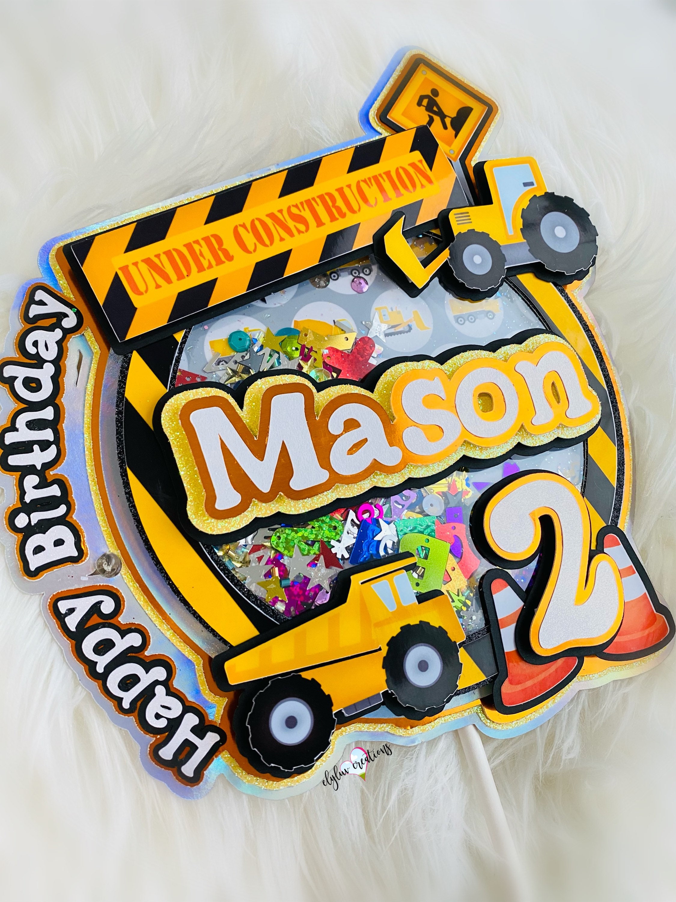 Construction Cake Topper Party Decorations Builder Birthday - Etsy