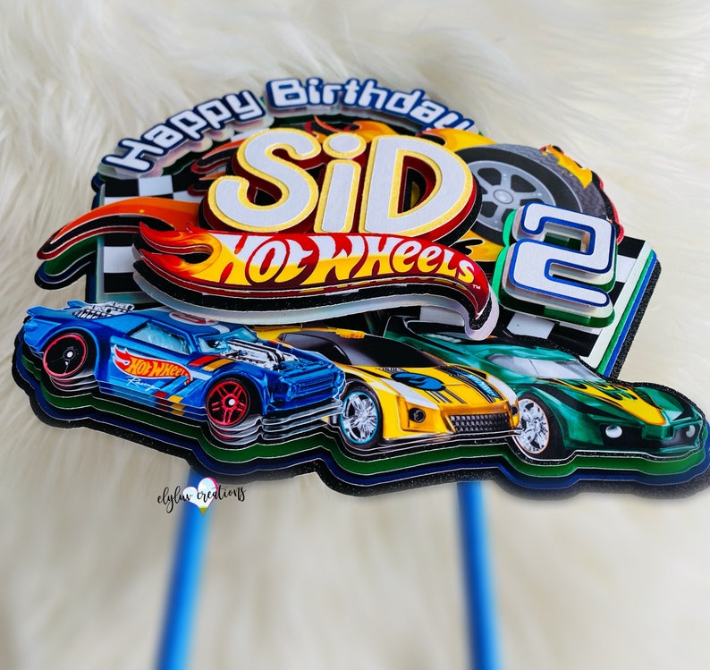 Fast Cars Cake Topper Party Decorations Racing Birthday - Etsy