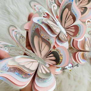 Paper Butterfly Set, 5D Butterfly, Layered Butterflies, Large Paper ...