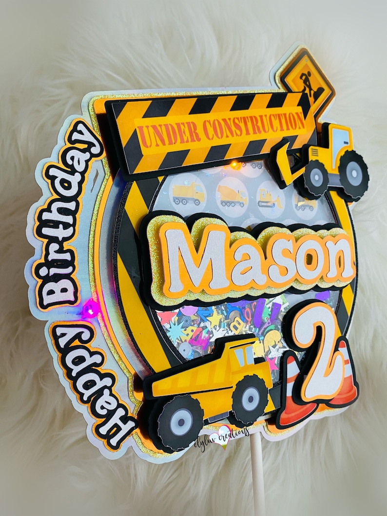 Construction Cake Topper Party Decorations Builder Birthday - Etsy