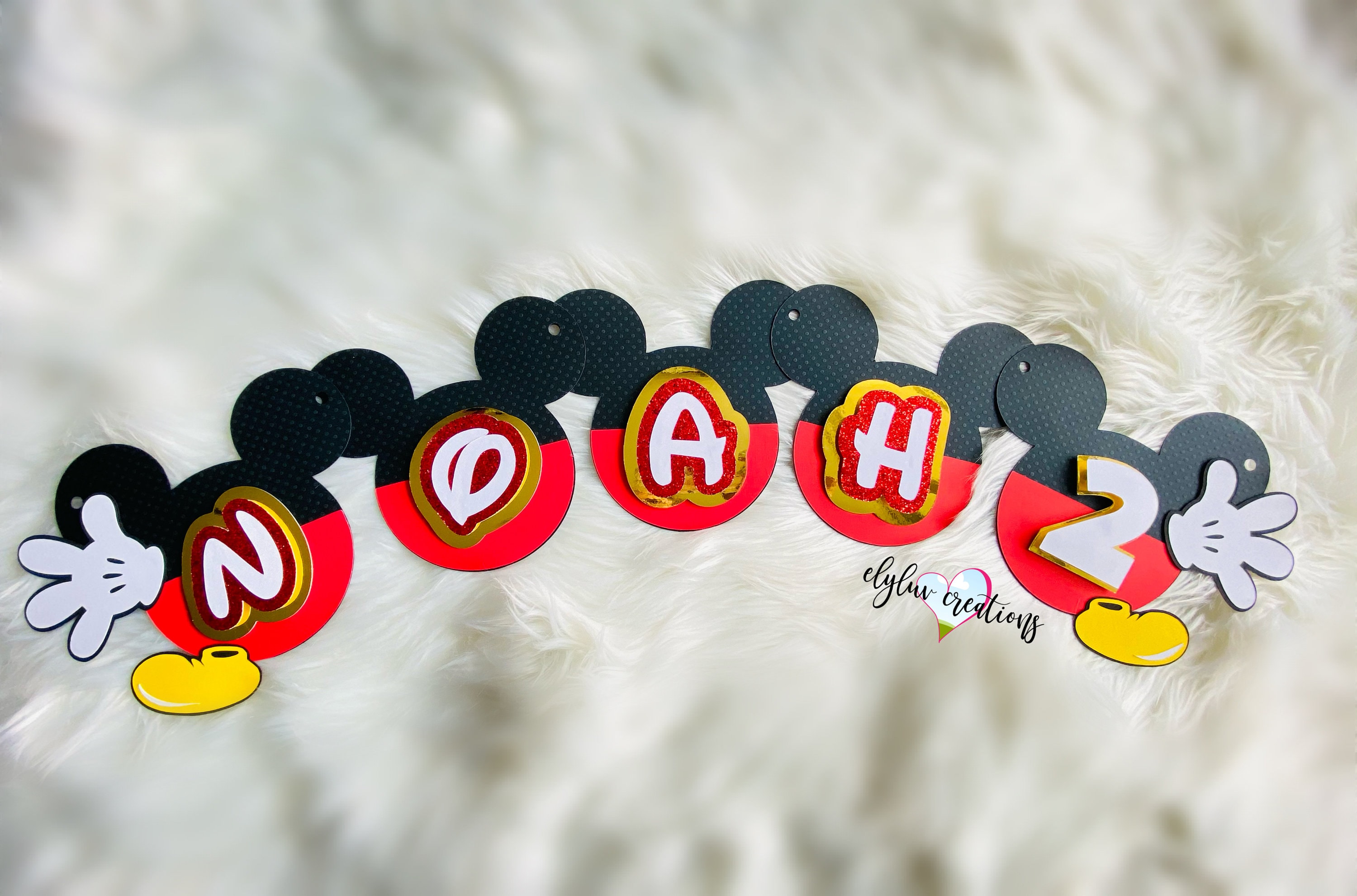 Mickey Mouse Name Banner