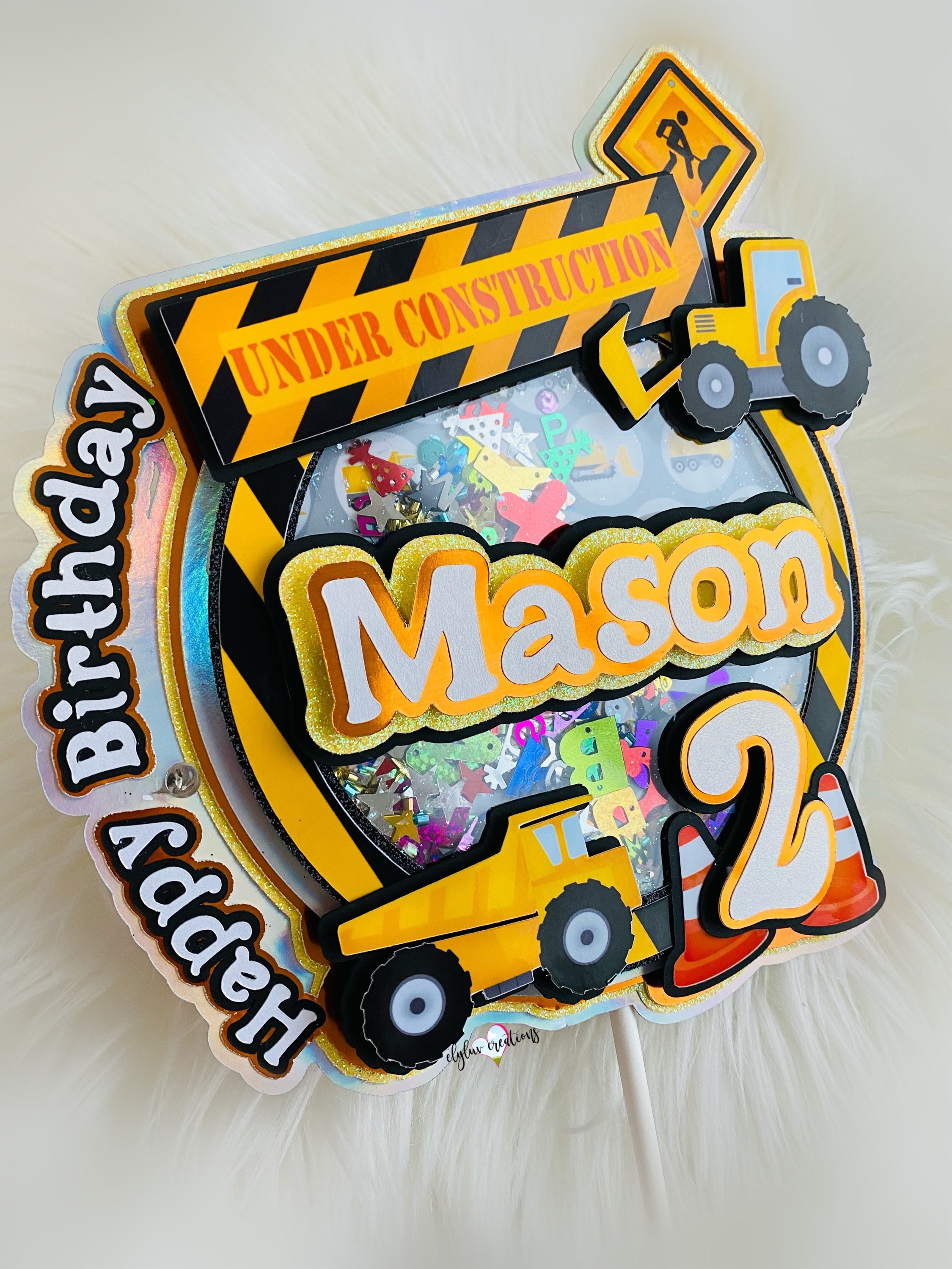 Construction Cake Topper Party Decorations Builder Birthday - Etsy