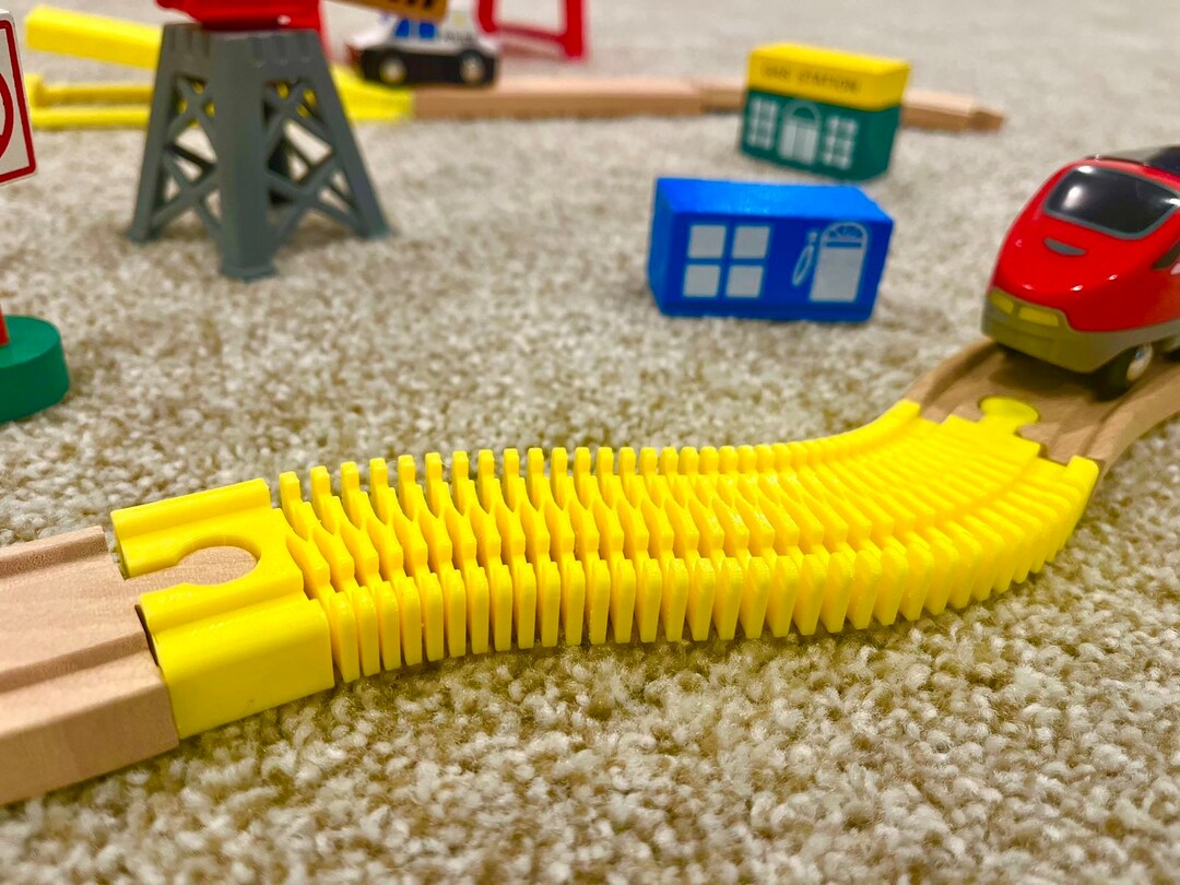 Flexible Wooden Train Track – Compatible With Thomas, Brio, IKEA ...