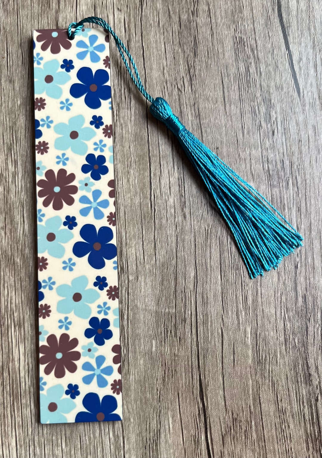 Floral Wooden Bookmark With Tassle - Etsy