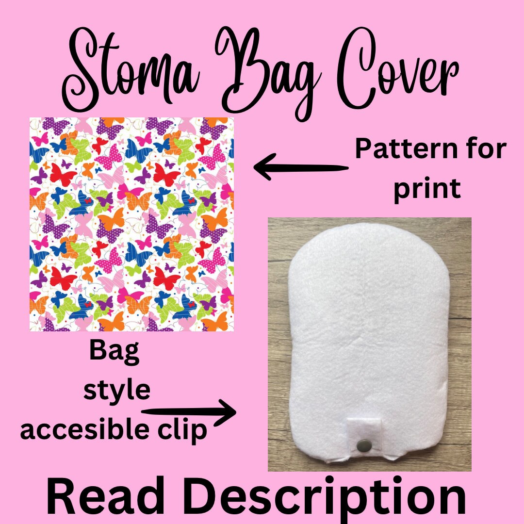 Butterfly Print Stoma Bag Cover for Ileostomy or Colostomy Stomas. - Etsy