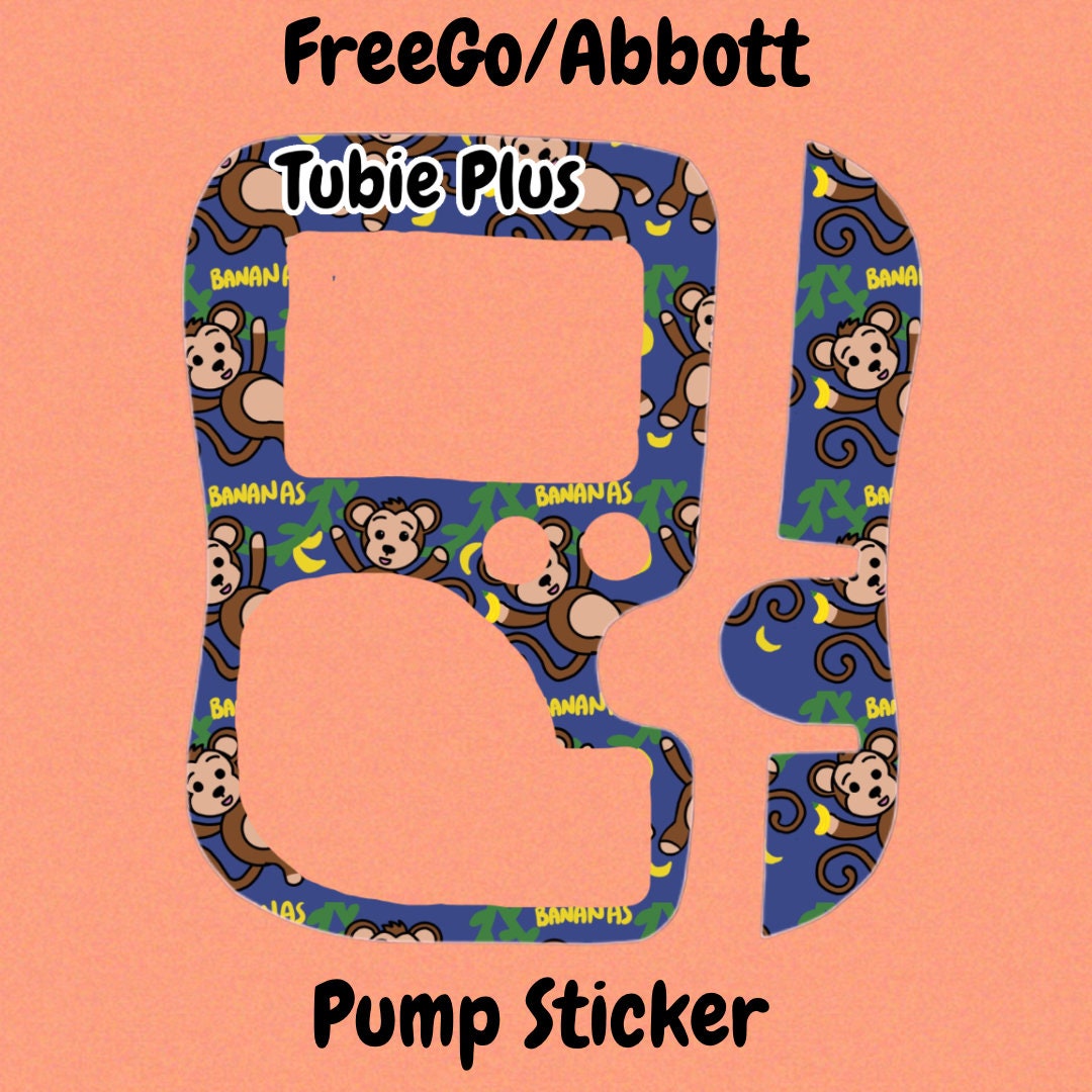 Monkey Print Pump Stickers Freego/abbott Pump, Feeding Pump Sticker ...