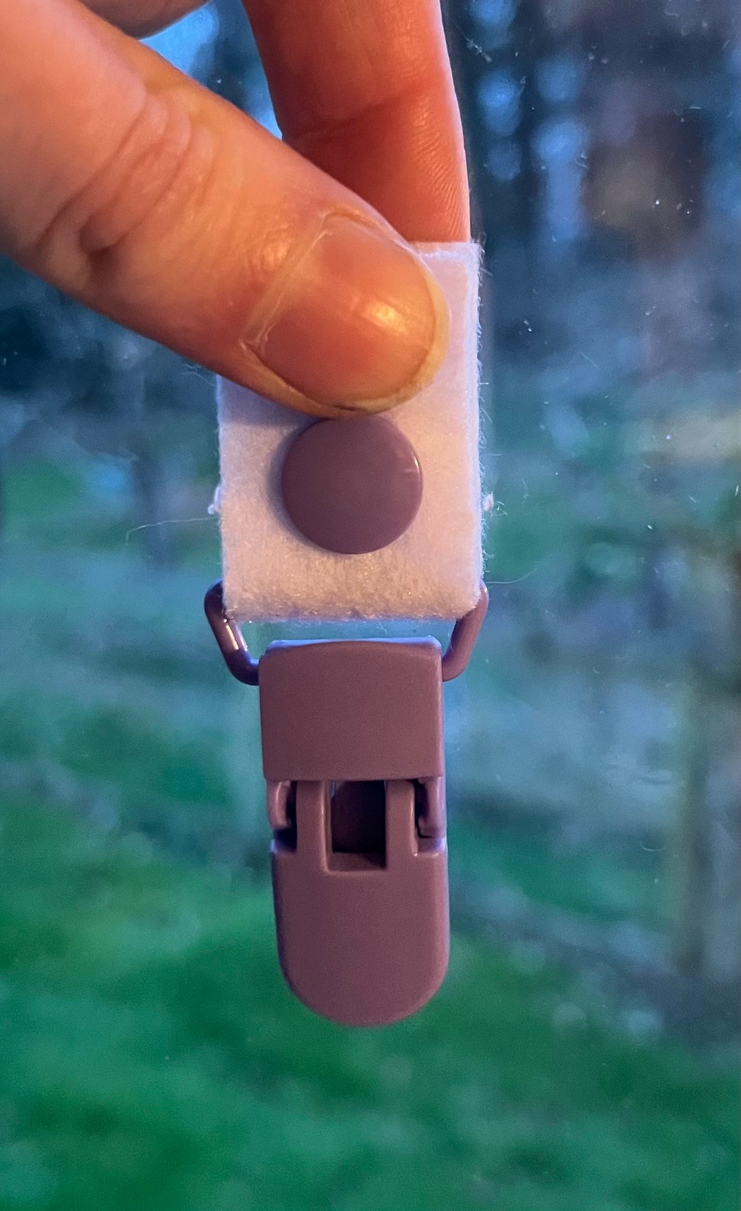 Purple & White Tubie Clip Attachment for Port/valve Covers, Feeding ...