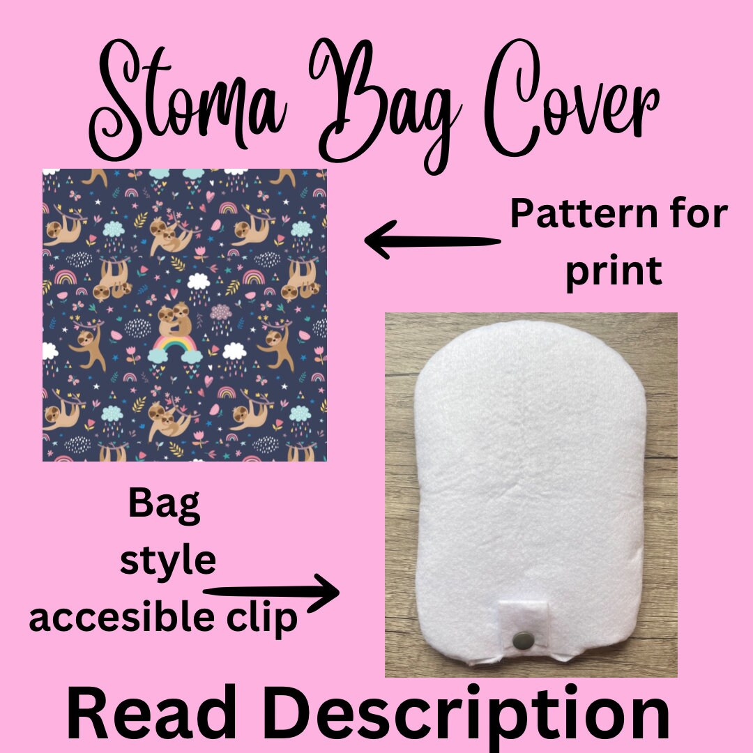 Sloth Print Stoma Bag Cover for Ileostomy or Colostomy Stomas. - Etsy