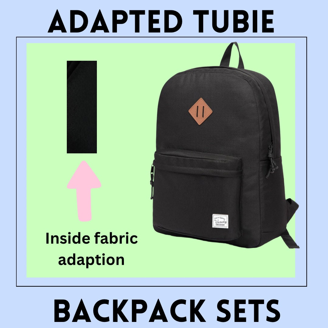 Black Feeding Tube Backpack, 500ml or 1L or 1.2L Feed, Feed Stand or ...