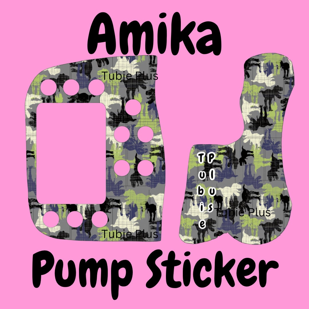 Personalised Dinosaur Print Pump Stickers Amika Pump, Feeding Pump ...