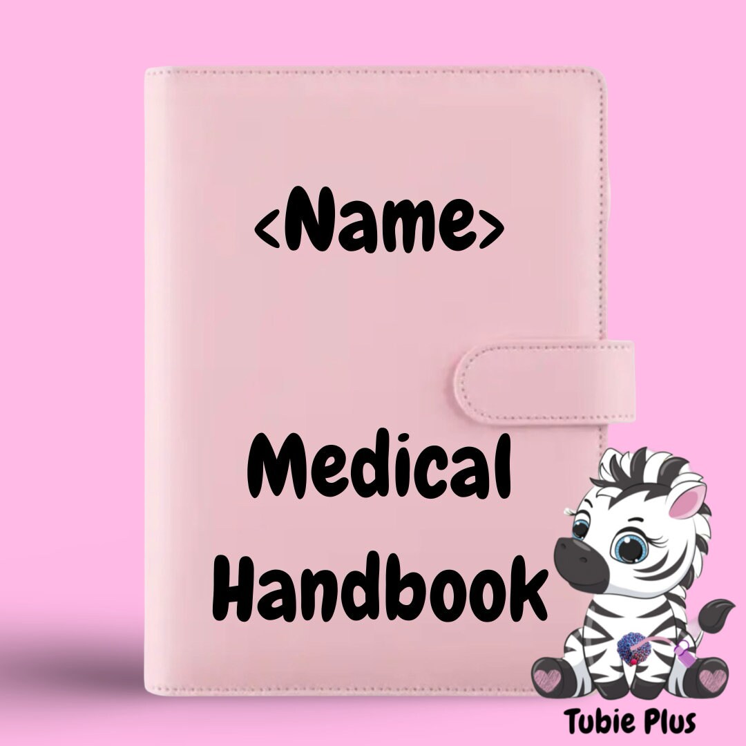 Personalised A5 Baby Pink Medical Handbook Binder Chronic Illness ...