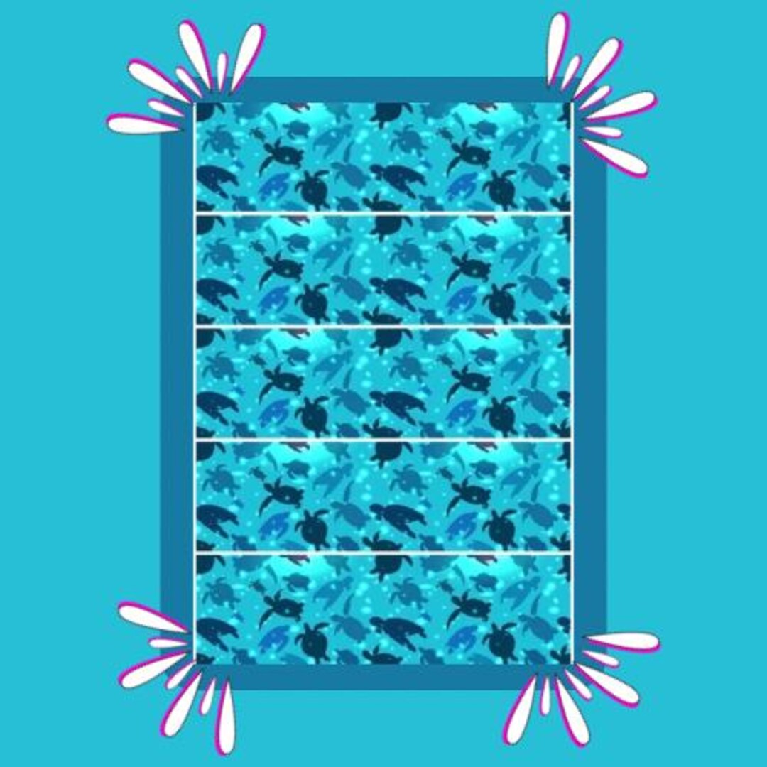 Sea Turtle Strip Full Small Tubie Tape - Etsy