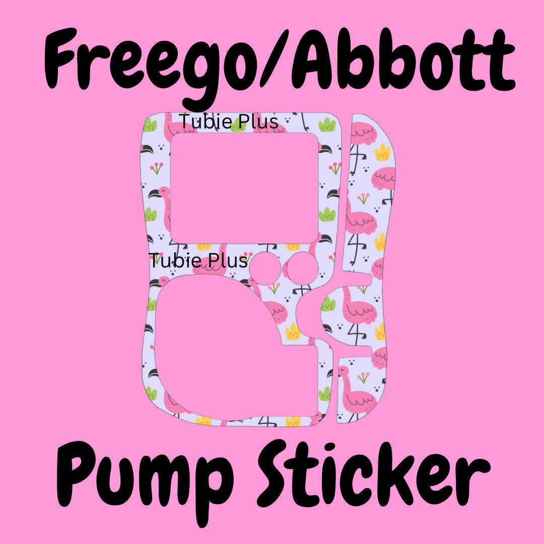 Flamingo Print Pump Stickers Freego/abbott Pump, Feeding Pump Sticker ...