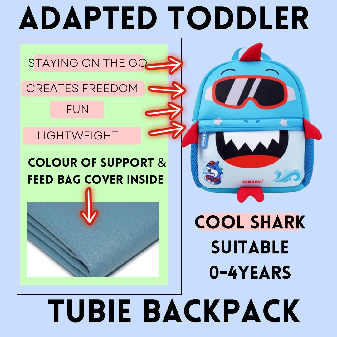 Cool Shark Feeding Tube Backpack, Suitable for Ages 0-4years 500ml Feed ...
