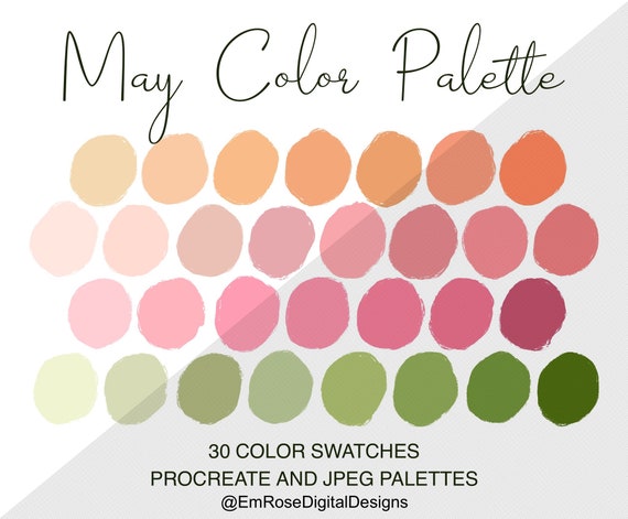 May Color Palette Procreate Palette Color Palette - Etsy