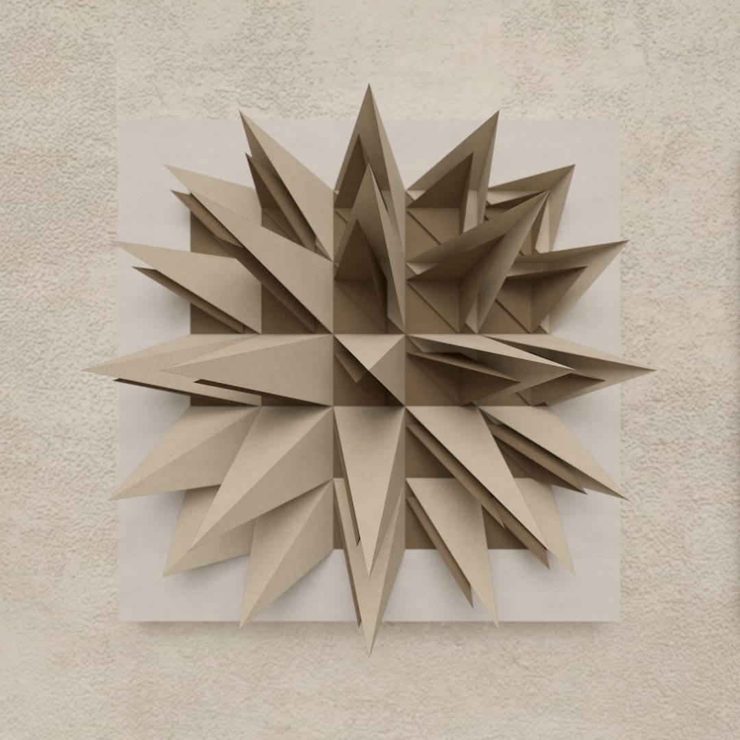 14_07 PAPER MACE SINGLE Colour 3D Wall Plastic Ar Diy Paper Art ...