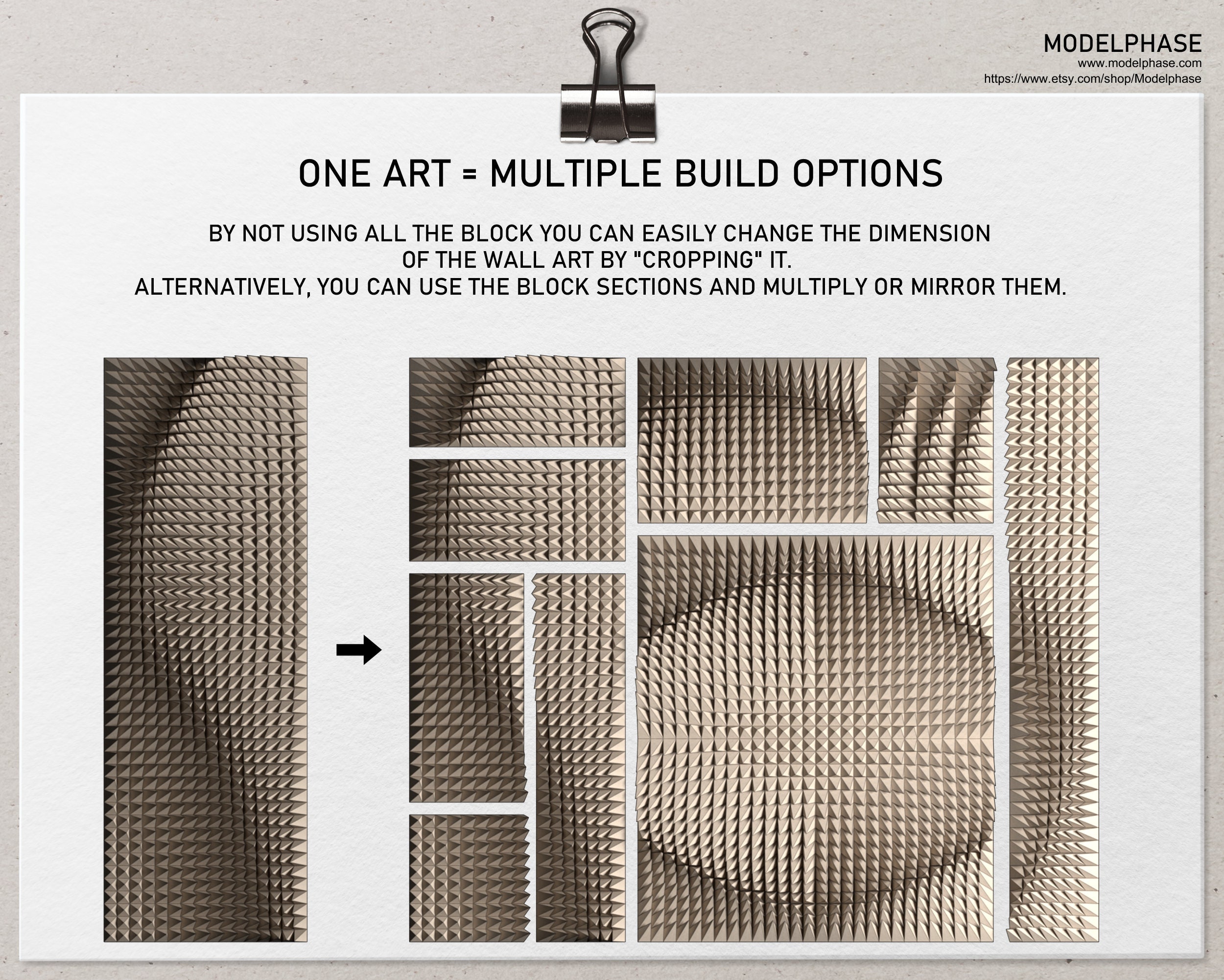 02_03 - HIGH TIDE - FIVE Colours 3D Wall Plastic Ar Diy Paper Art ...