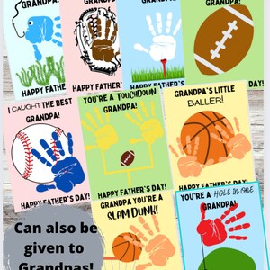 Sports Themed Father's Day/dad Birthday Handprint Craft/gift for ...