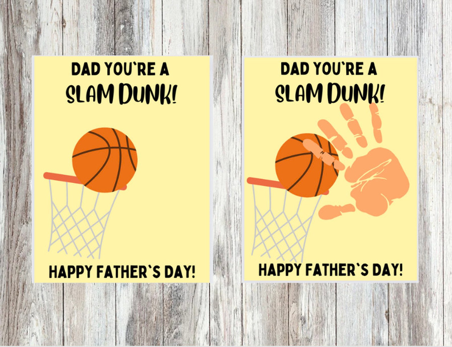 Sports Themed Father's Day/dad Birthday Handprint - Etsy