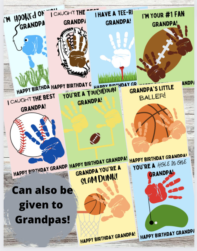 Sports Themed Father's Day/dad Birthday Handprint Craft/gift for ...