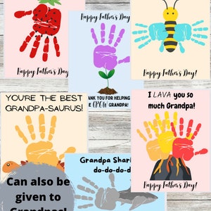 Father's Day/dad Birthday Handprint Craft/gift for Grandpa/kid's Craft ...