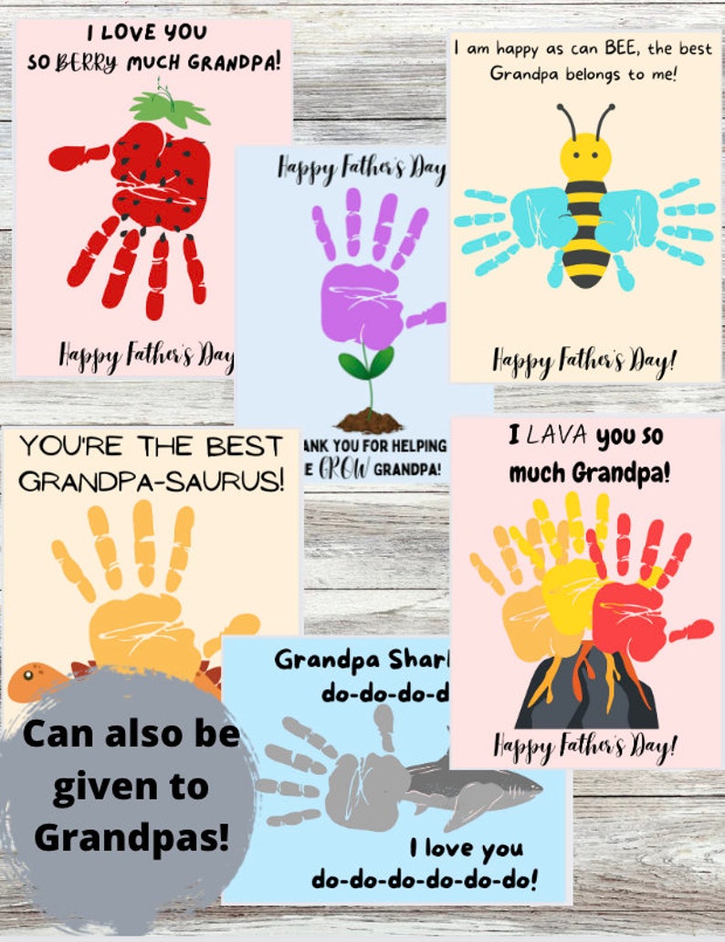Father's Day/dad Birthday Handprint Craft/gift for Grandpa/kid's Craft ...