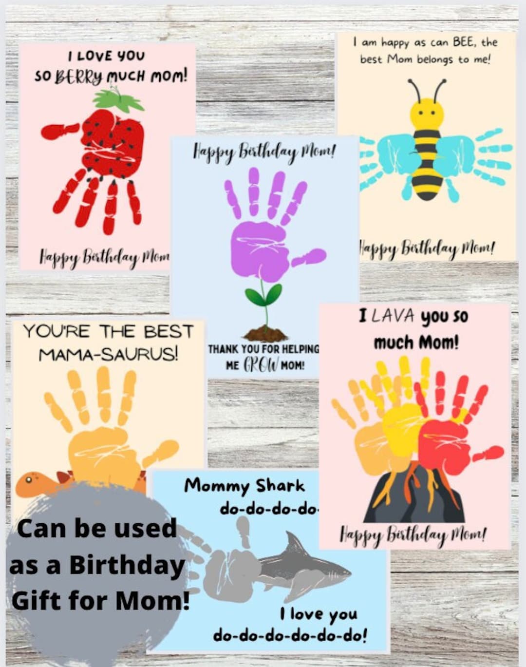Mom Birthday/mother's Day Handprint Craft/gift for Grandma/kid's School ...
