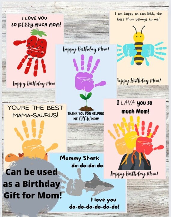 Mom Birthday/mother's Day Handprint Craft/gift for - Etsy