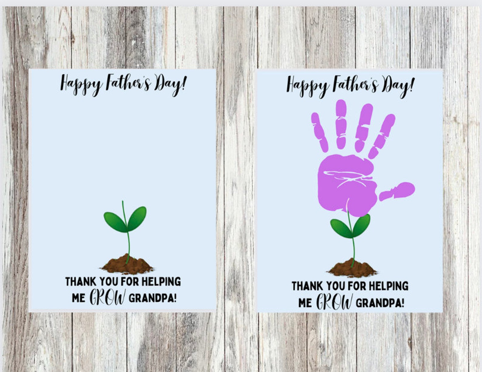 Father's Day/dad Birthday Handprint Craft/gift for Grandpa/kid's Craft ...