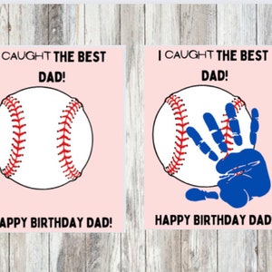 Sports Themed Father's Day/dad Birthday Handprint Craft/gift for ...
