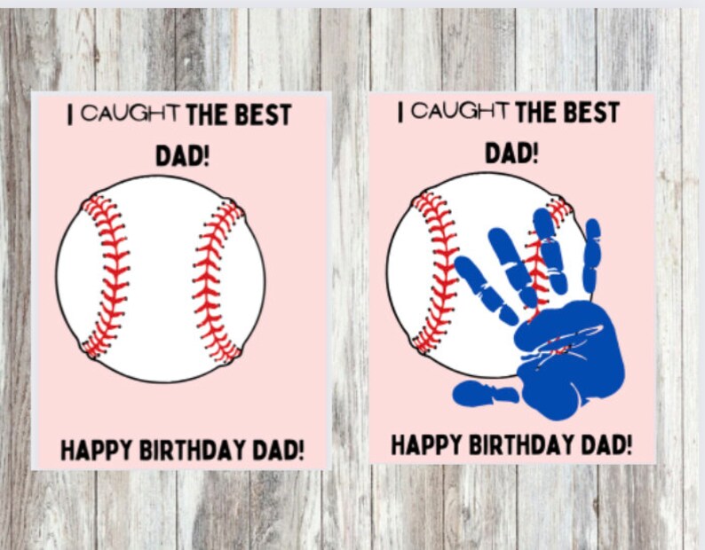 Sports Themed Father's Day/dad Birthday Handprint - Etsy
