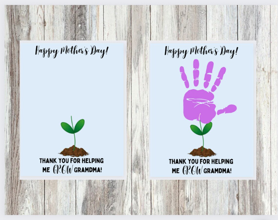 Mom Birthday/mother's Day Handprint Craft/gift for Grandma/kid's School ...