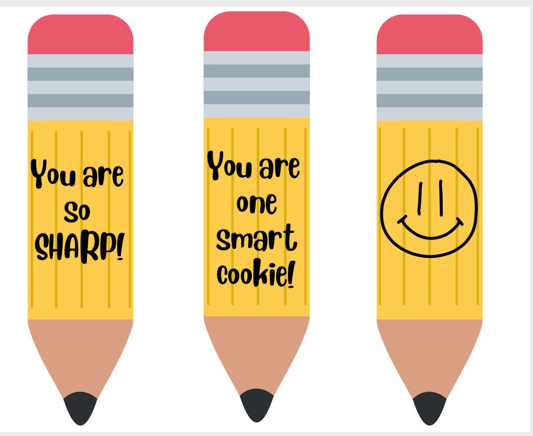 Printable Pencil Bookmarks/teacher Gift/student Gift/open House Gift ...