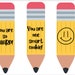 Printable Pencil Bookmarks/teacher Gift/student Gift/open House Gift ...