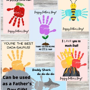 Father's Day/dad Birthday Handprint Craft/gift for Grandpa/kid's Craft ...